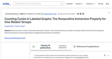 Counting Cycles In Labeled Graphs The Nonpositive Immersion Property