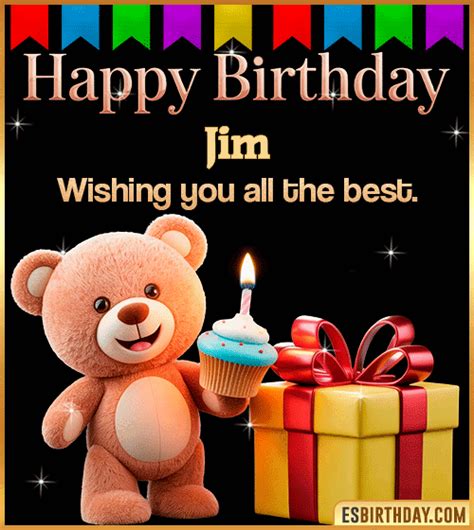 Happy Birthday Jim  🎂 Animated Images Wishes And Music 【27 S】