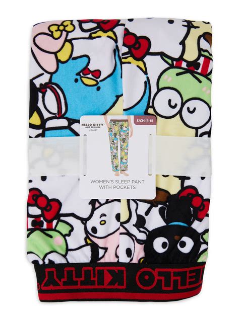 Hello Kitty Womens And Womens Plus Size Plush Sleep Pants Sizes Xs