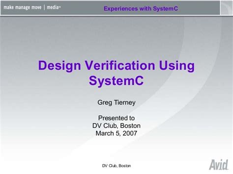 Verification Using Systemc Part V