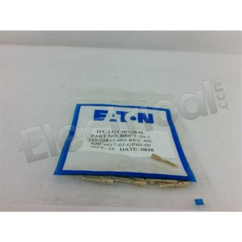 Eaton 800 Ct20 3 Each Connectorterminalpin Electrical Component