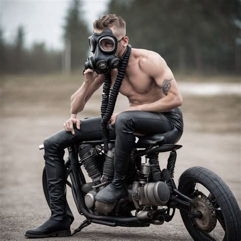 Young Male Naked Biker Motorcycle Gasmask By Dogmen234 On Deviantart