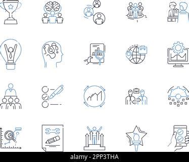 Development line icons collection. Advancement, Evolution, Progression, Improvement, Growth ...
