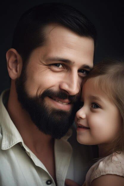 Premium Photo Portrait Of A Happy Young Father Bonding With His