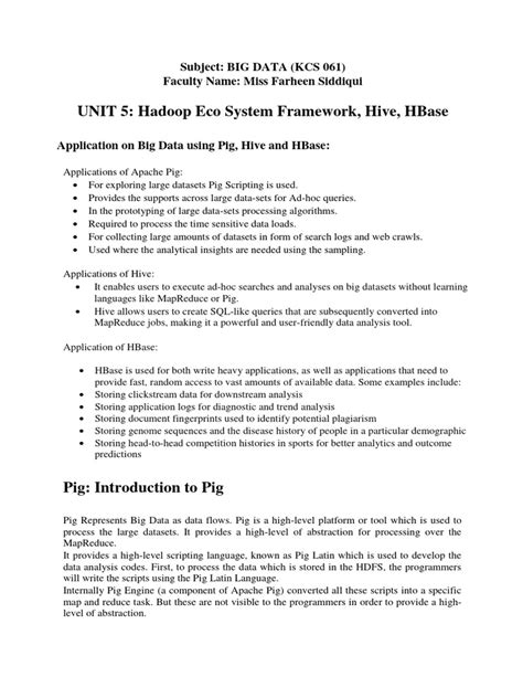 Unit 5 Complete Notes Download Free Pdf Apache Hadoop Map Reduce