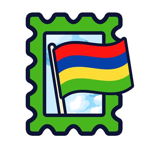 Flag Of Mauritius Slowly Stamps