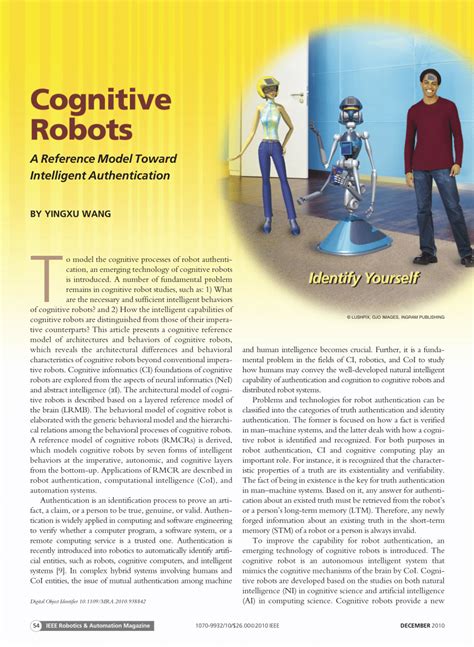 Pdf Cognitive Robots A Reference Model Towards Intelligent