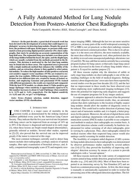 Pdf A Fully Automated Method For Lung Nodule Detection From Postero