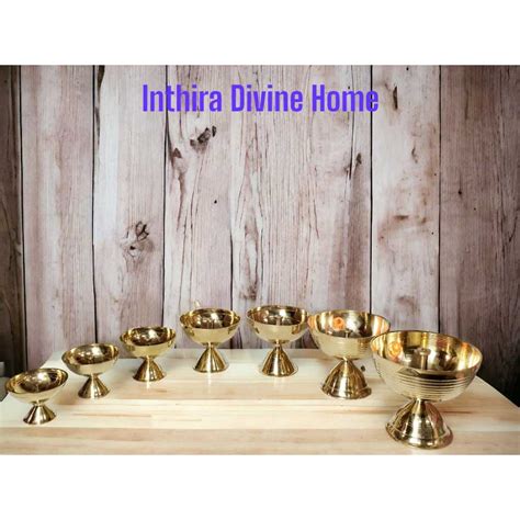 Brass Nandha Deepamakhand Diya For Puja With Free Wicks Shopee