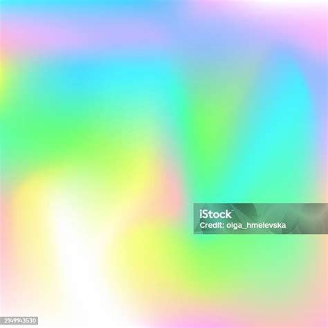 홀로그램 텍스처 금속 종이 홀로그래피 배경을 흐리게 합니다 진주빛 그라데이션 옐로우 팝 그라데이션 무지개 빛깔의 배경입니다 부드러운 반짝임 밝은 포일 녹색 홀로그램 텍스처