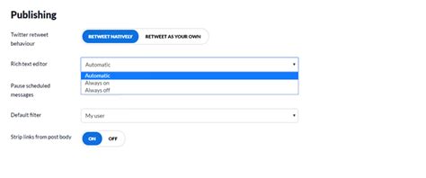 why doesn t posting rich text format work sendible support