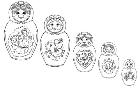 Семья матрешек - razukrashki.com | Matryoshka doll, Matryoshka, Nesting ...