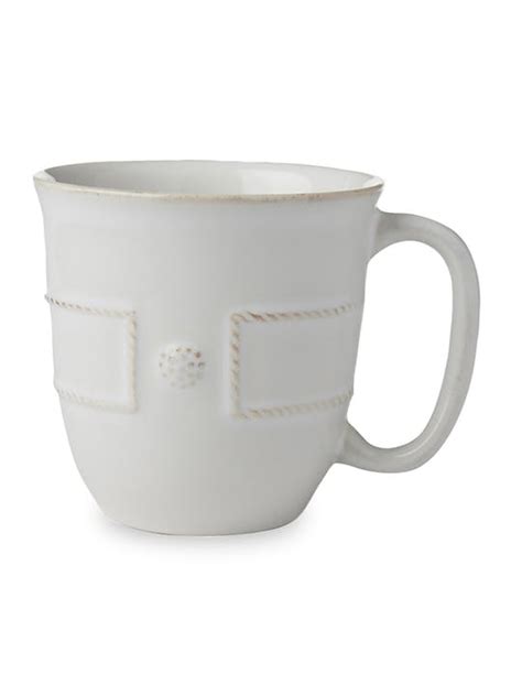 Juliska Berry And Thread French Panel Mug Whitewash Coast 2 Coast