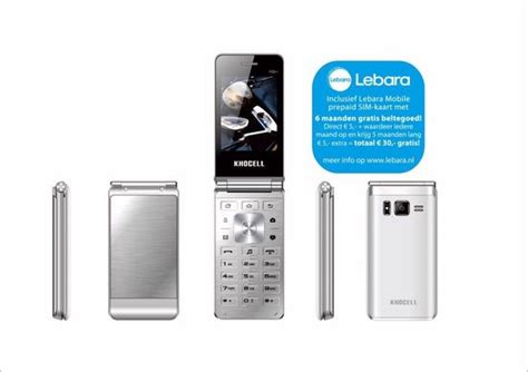 Khocell 15s Wit Mobiele Telefoon Met Lebara Simkaart Met €30 Beltegoed