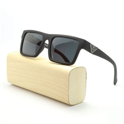 Black Polarized Matte Rectangular Sunglasses For Men Matte Black