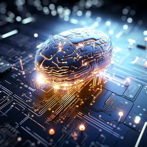 Premium Ai Image Glowing Circuit Board Complex Technology Inside Modern Computer Generated By Ai
