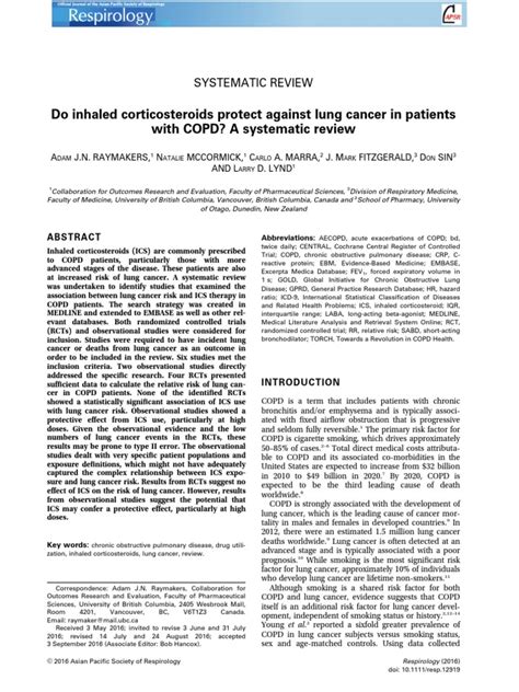 Do Inhaled Corticosteroids Protect Against Lung Cancer In Patients With