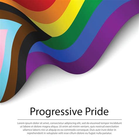 Premium Vector Waving Flag Of Progressive Pride On White Background Banner Or
