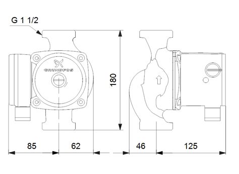 Циркуляционный насос Grundfos UPS 25-80 180 артикул 95906440 Цена: 38 ...