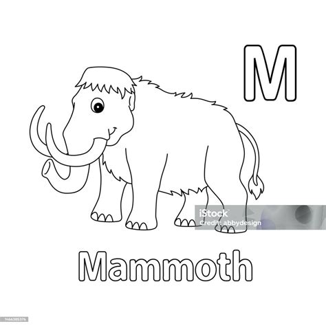 매머드 알파벳 Abc 고립 된 색칠 공부 M 교육에 대한 스톡 벡터 아트 및 기타 이미지 교육 벡터 시트 침구 Istock