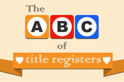The Abc Of Title Registers Hm Land Registry