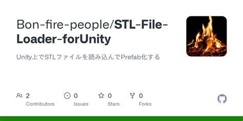 Github Bon Fire Peoplestl File Loader Forunity Unity上でstlファイルを読み込んでprefab化する