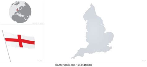 England Map Flag Vector Stock Vector Royalty Free 2184468383