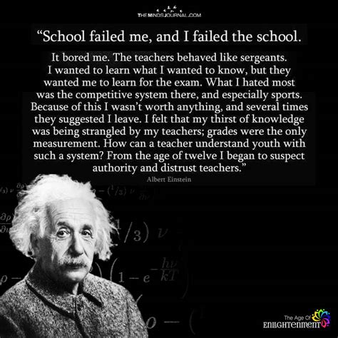 Albert Einstein In School Failed