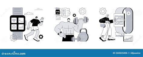 Activity Tracking Abstract Concept Vector Illustrations Stock Vector