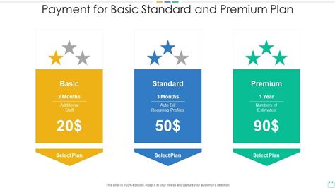 Payment For Basic Standard And Premium Plan Information Pdf
