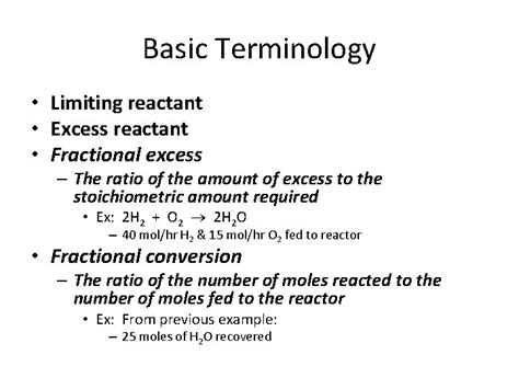 Material Balances W Chemical Reactions Section 4 6chemical