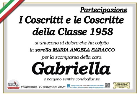 Necrologio Gabriella Saracco Ved Cavanenghi Necrologi Tortona