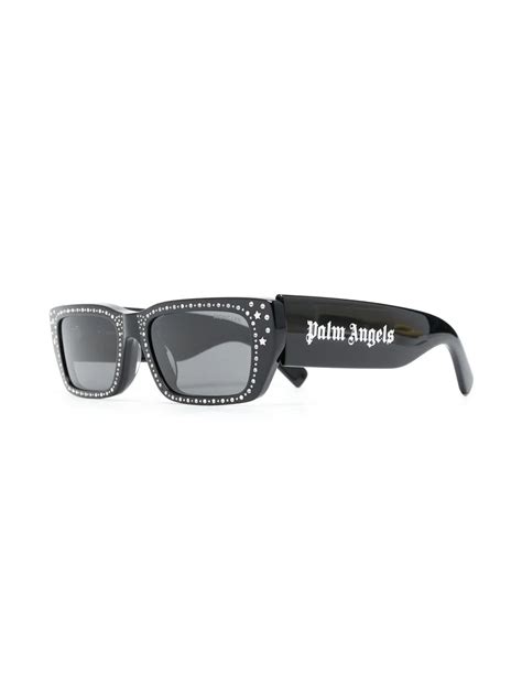 Moncler Eyewear X Palm Angels Square Frame Sunglasses Black Farfetch Ao
