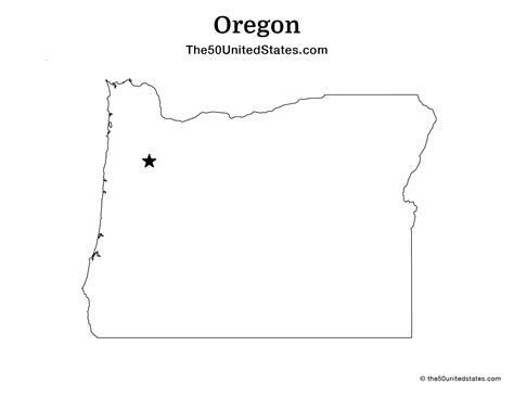 Free Printable State Maps Of Oregon The 50 United States Us State