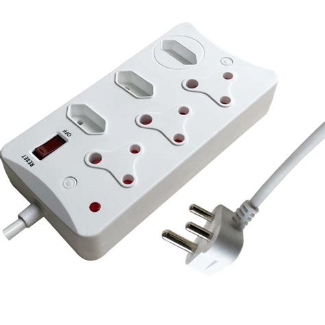 16 Amp 16a 05m South African Type 6 Outlets Multiple Plugs Extension