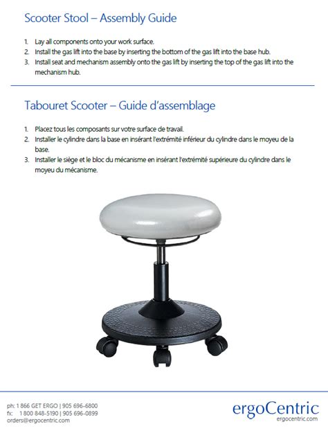 Scooter Stool Assembly Instructions Ergocentric