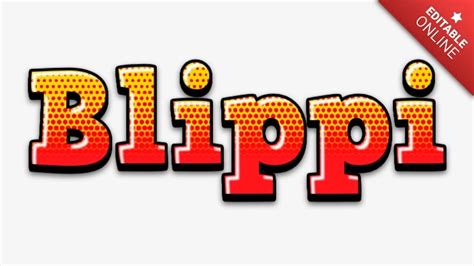 Blippi | Comic Font | Text Effect Generator