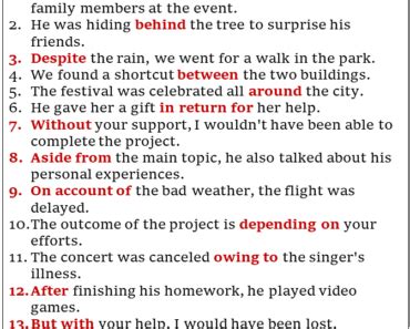 Examples Of Compound Prepositions In Sentences Archives EngDic