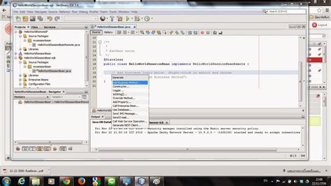 Ajsaruns Computing Courses การสร้างและใช้งาน Stateless Session Bean
