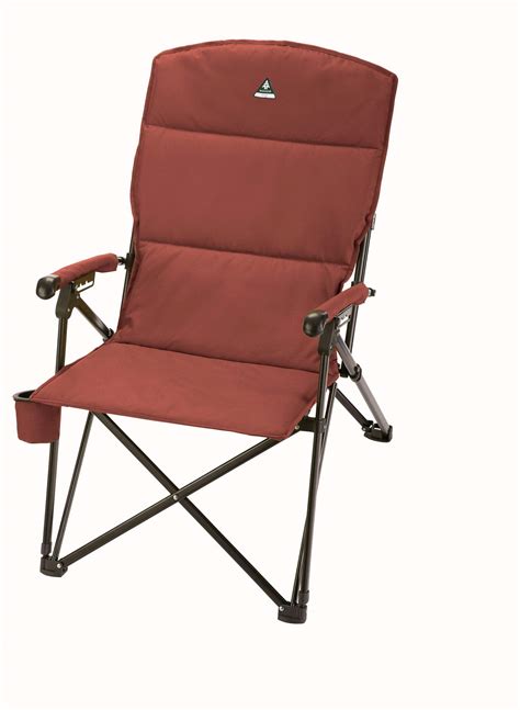 Woods™ Siesta Folding Reclining Padded Camping Chair Red Canadian Tire
