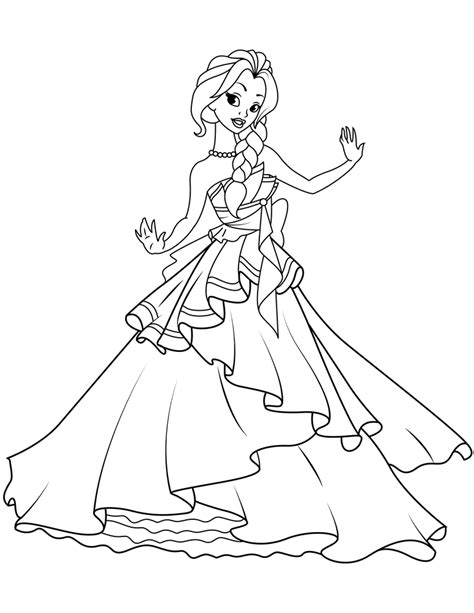 Dancing Princess Coloring Page Free Printable