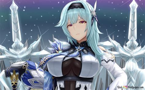 Eula And Her Megical Sword Genshin Impact 2k Wallpaper Download