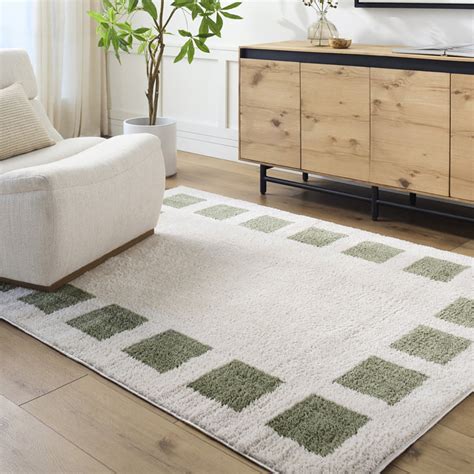 17 Stories Machine Washable Shaggy Boho Grass Green Area Rug And Reviews