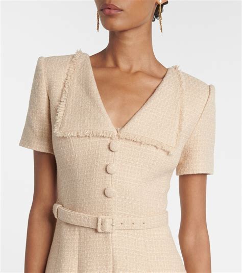 Roland Mouret Belted Bouclé Maxi Dress Roland Mouret