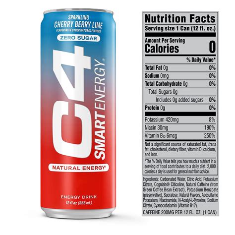 C4 Smart Energy Cherry Berry Lime 12oz Can Delivered In As Fast As 15