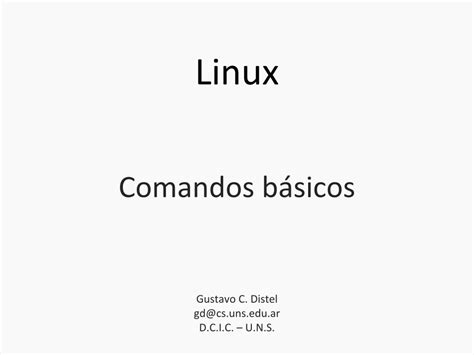 PDF de programación Linux Comandos básicos