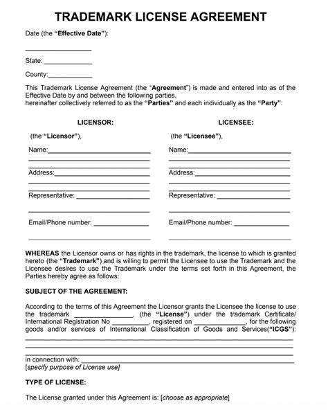 License Agreement Template