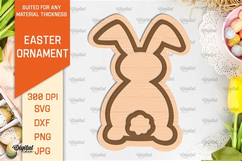 Easter Ornament Laser Cut Easter Bunny · Creative Fabrica