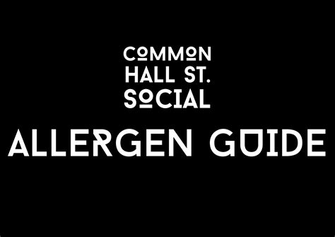 Allergen Guide Commonhall Social
