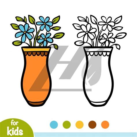 دانلود وکتور صفحه رنگ آمیزی طرح گلدان دانلود رایگان فایل لایه باز، Psd، وکتور، لوگو و موکاپ